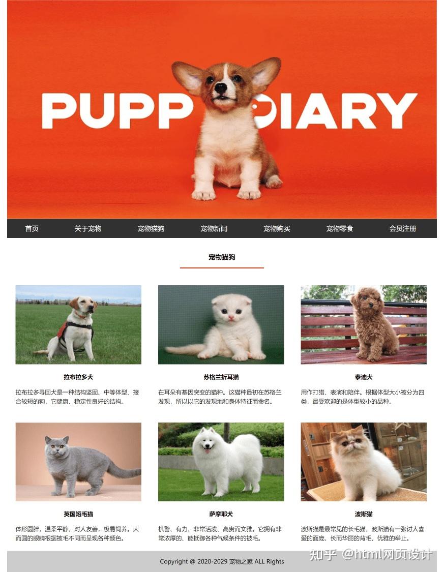 一个简单html5期末考核大作业,学生个人html静态网页制作代码 知乎