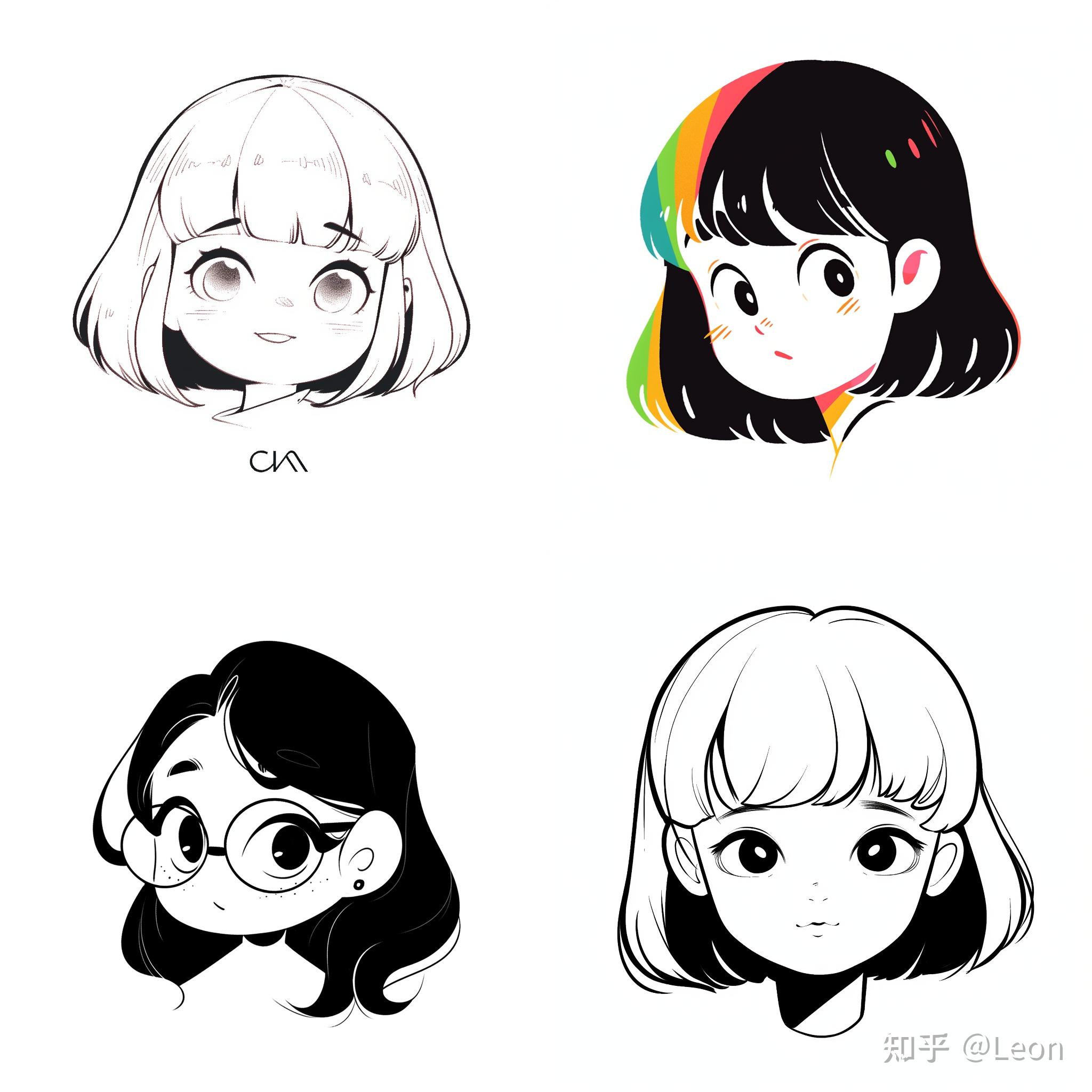 midjourney 风格探索-卡通线稿 - 知乎