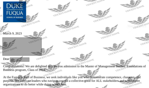 2023 VH Offer | Duke MMS项目offer两连！杜克大学管理学硕士项目录取捷报！ - 知乎