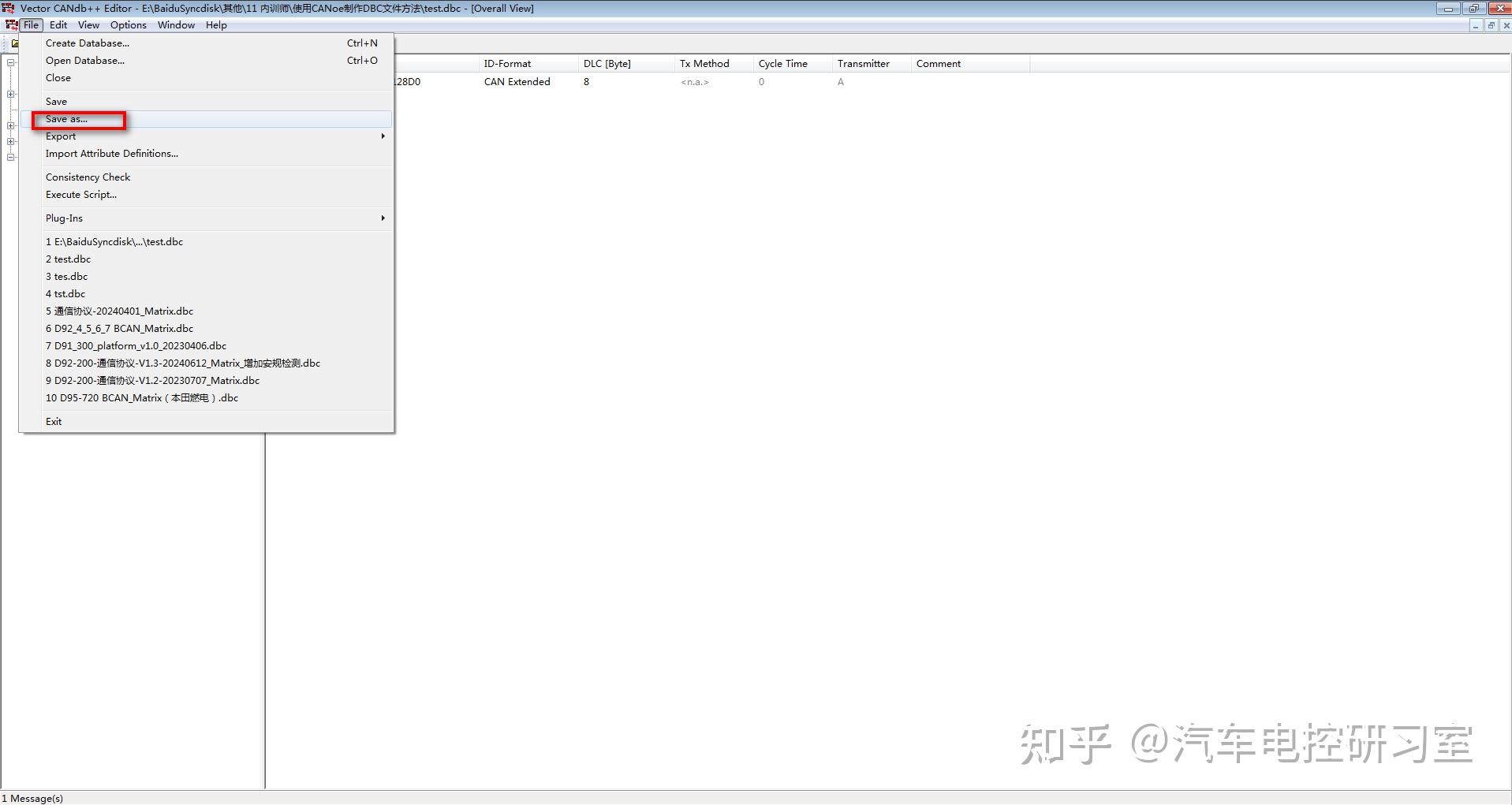 实例讲解使用CANoe制作DBC文件详细步骤 - 知乎