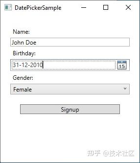 WPF入门教程DatePicker控件 - 知乎