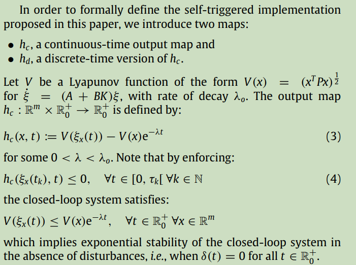 An ISS self-triggered implementation of linear controllers - 知乎