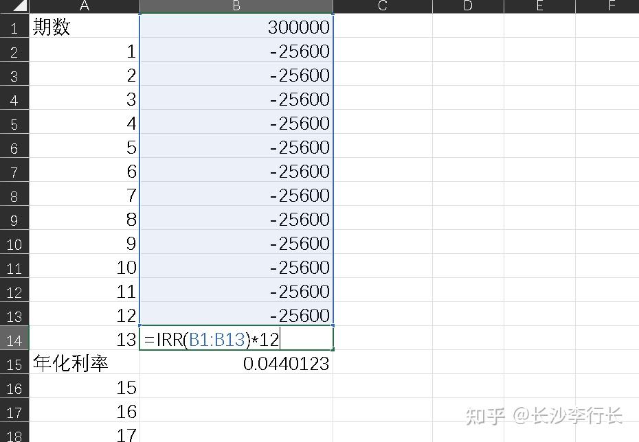 IRR公式：教你一招精准算出贷款的真实年化利率。 - 知乎