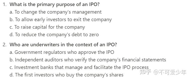 每日CFA之IPO - 知乎