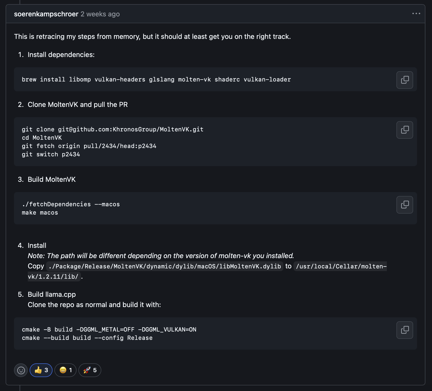 [笔记]在Intel Mac上通过MoltenVK实现在AMD Radeon系列GPU上使用llama.cpp部署本地LLM的折腾方法 - 知乎