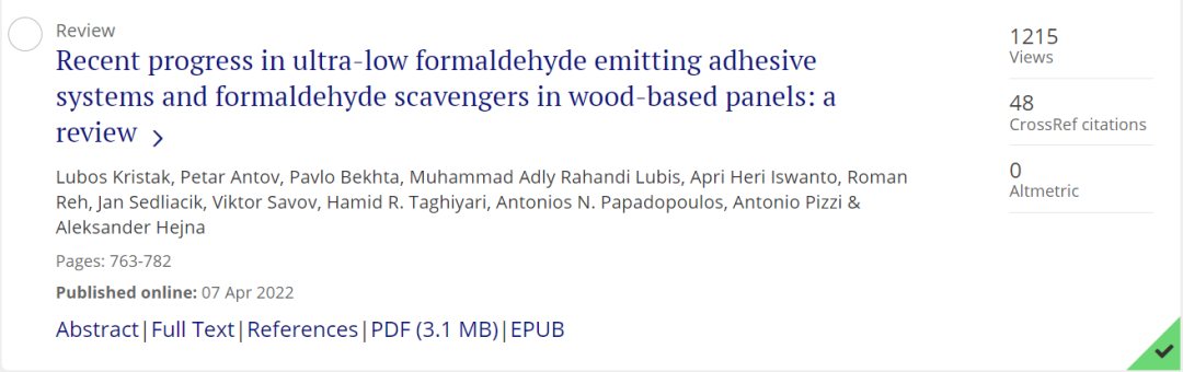 刊·见 | 汇集木材科学前沿研究，尽在Wood Material Science & Engineering - 知乎