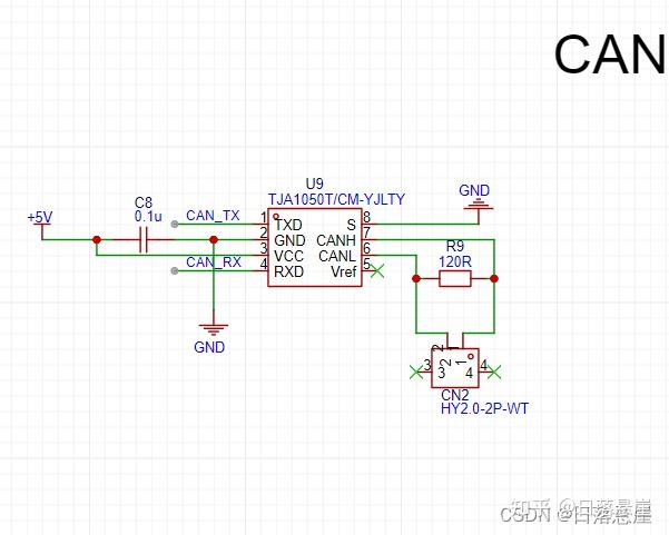 电路图——CAN通信电路(TJA1050T) - 知乎