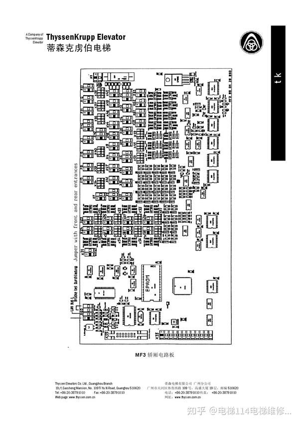 蒂森MC2电梯MF3板说明 - 知乎
