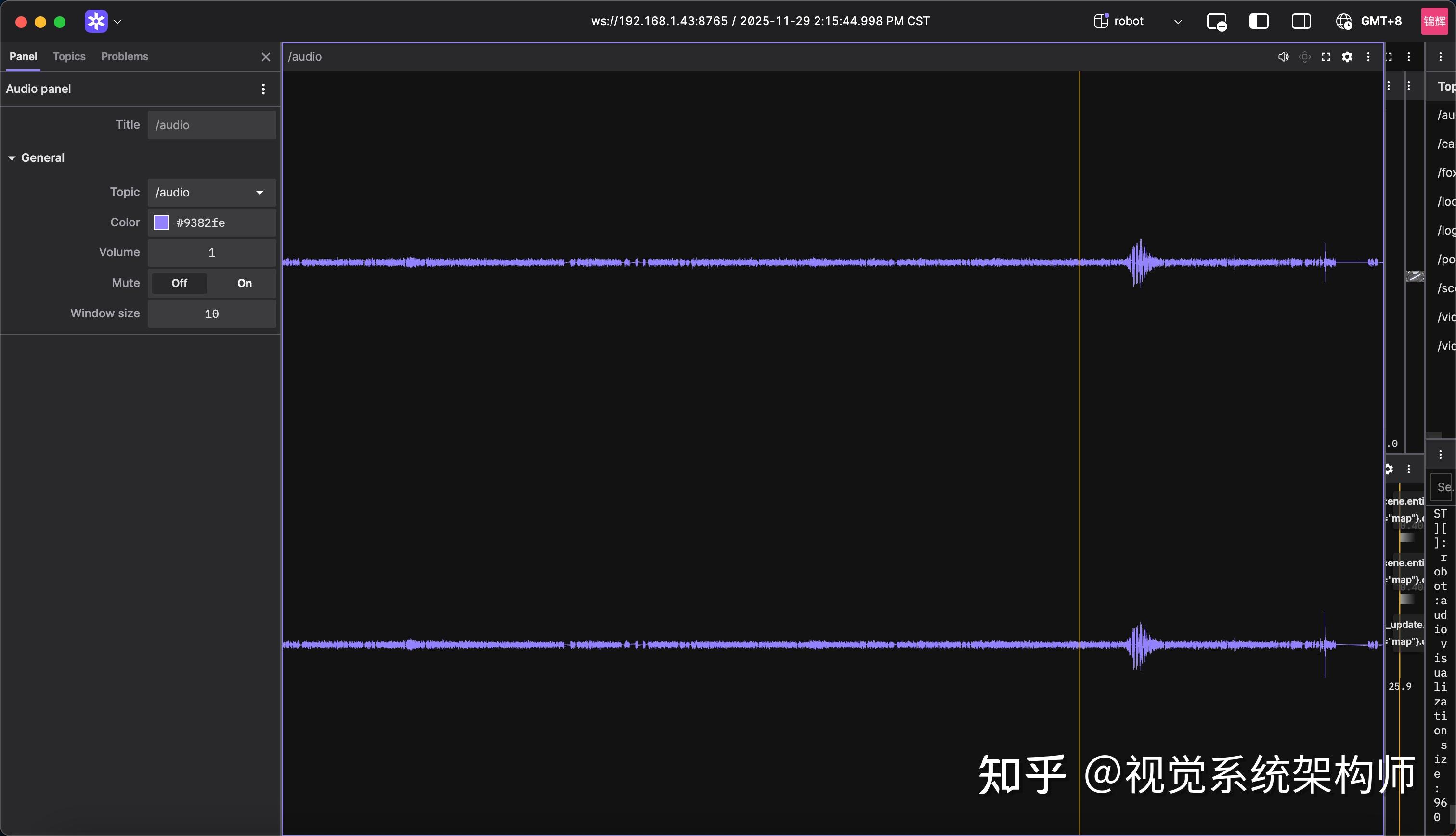 《机器人实践开发④：Foxglove可视化机器人的耳朵-声音》 - 知乎
