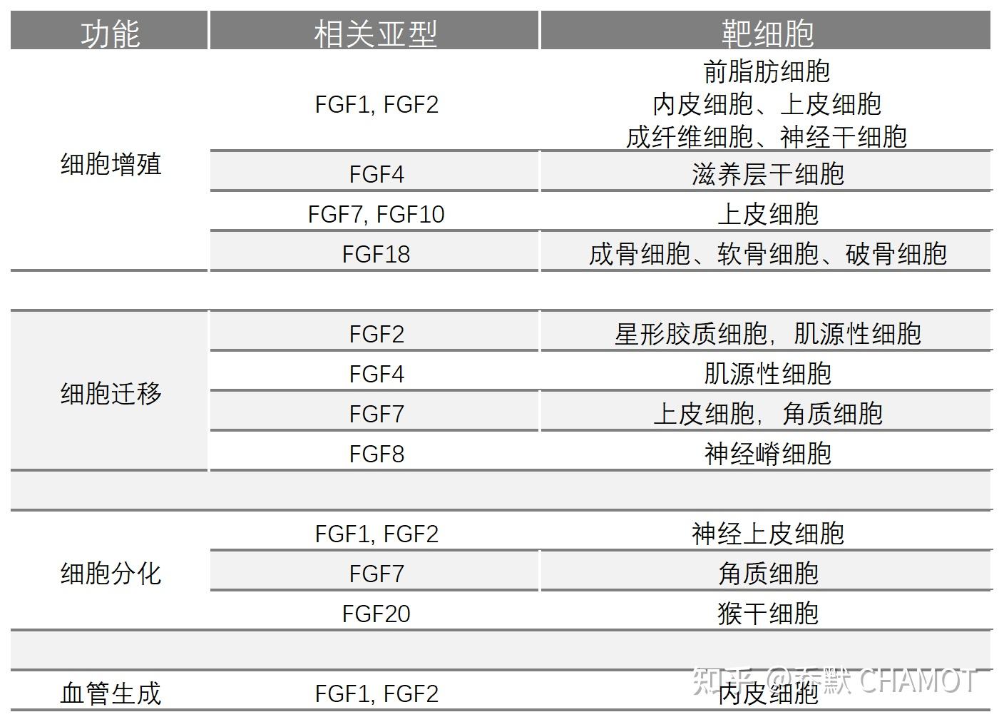 关于成纤维生长因子之bFGF - 知乎