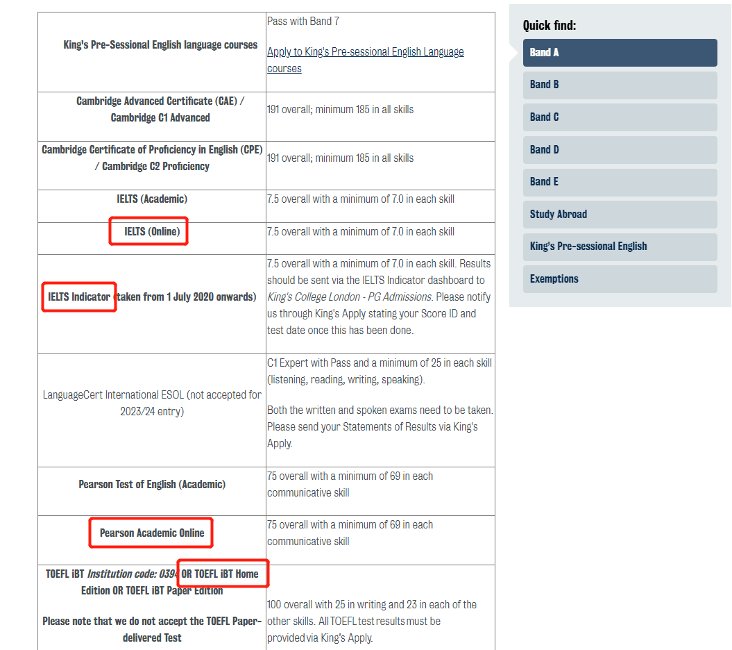 【汇总】23fall英国硕士申请接受哪些线上成绩？托福雅思家考、duolingo等成绩还接受吗？ - 知乎