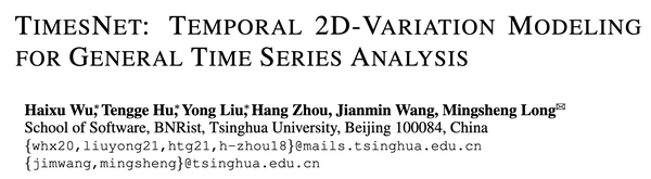 ICLR2023 | TimesNet: 时序基础模型，预测、填补、分类等五大任务领先 - 知乎
