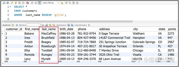 SQL学习笔记 -- REGEXP - 知乎