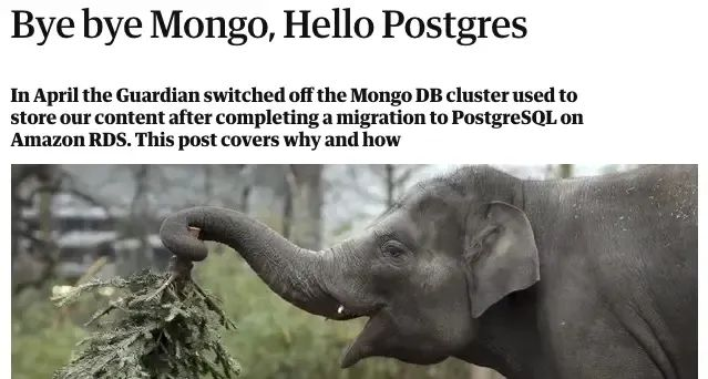 全方位对比 Postgres 和 MongoDB (2023 版) - 知乎