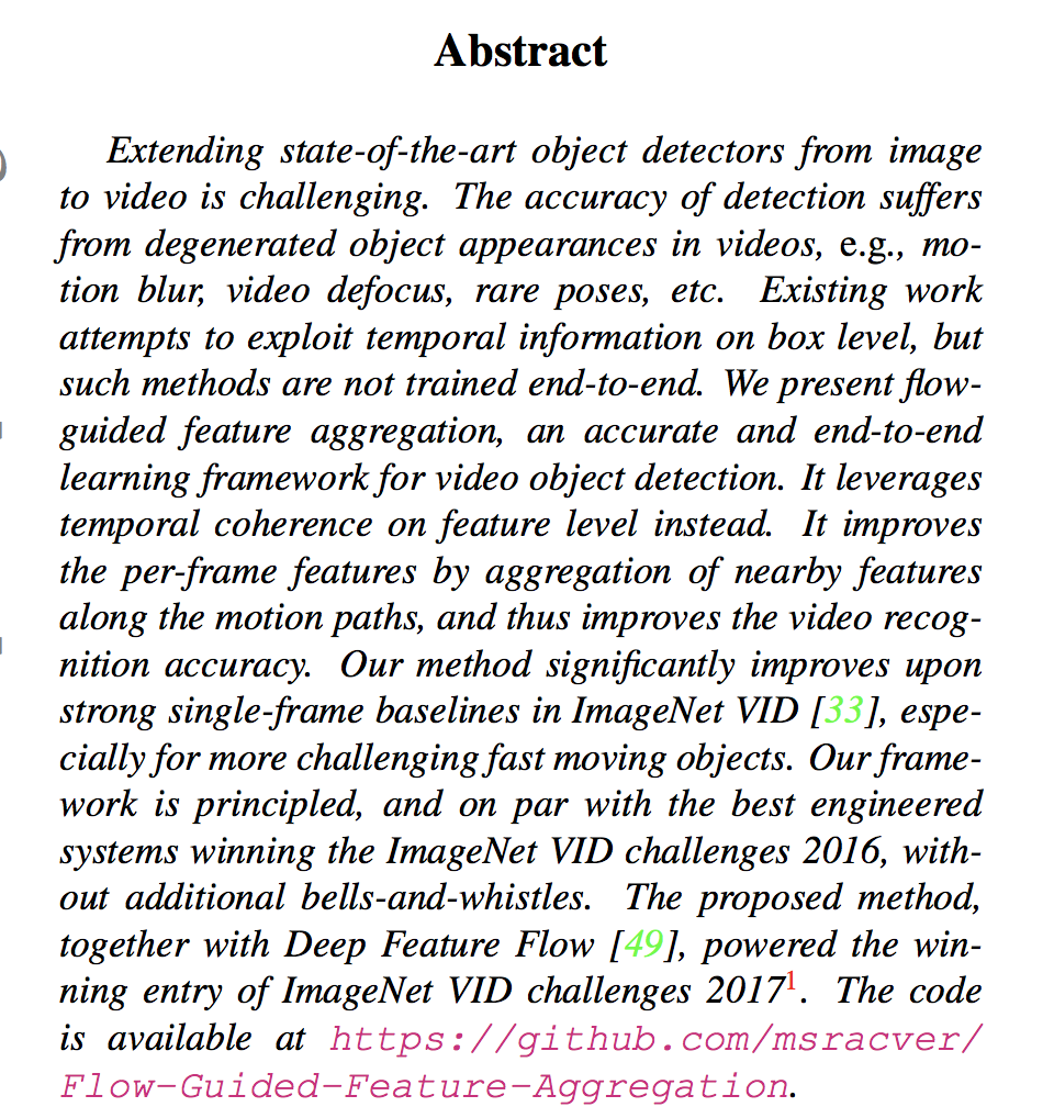 Flow-Guided Feature Aggregation for Video Object Detection 论文笔记 - 知乎