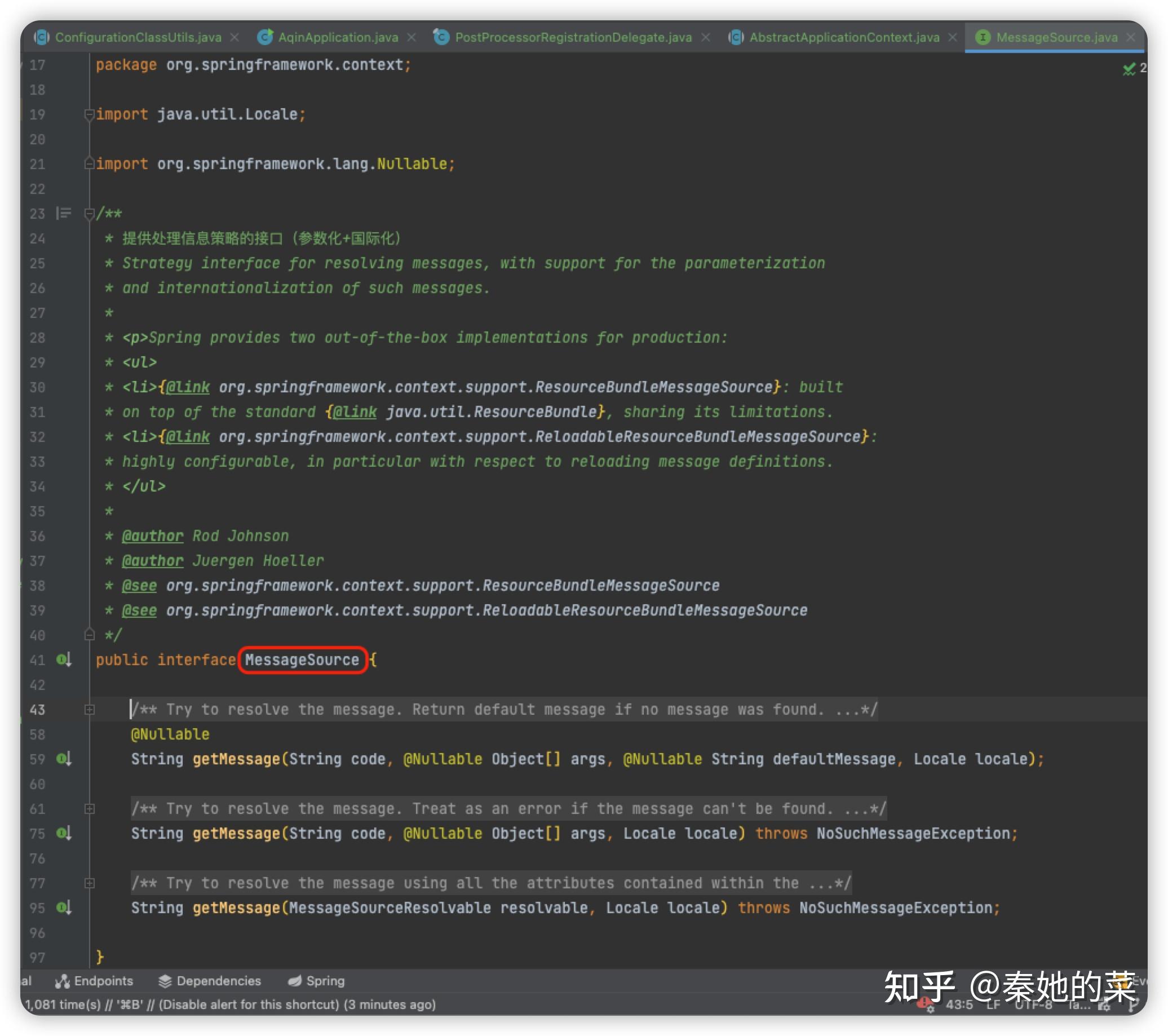 【Spring源码】13. 国际化处理initMessageSource()源码解析 - 知乎