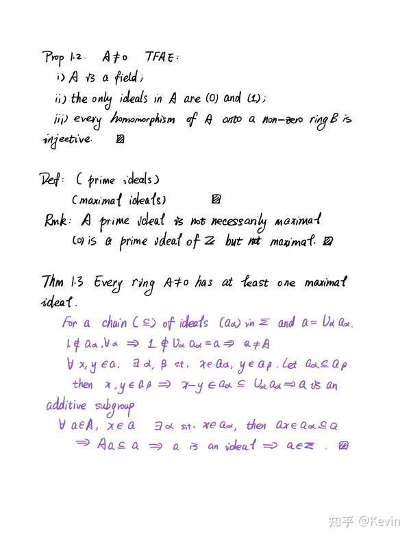 Atiyah&MacDonald Commutative Algebra笔记chap1 - 知乎