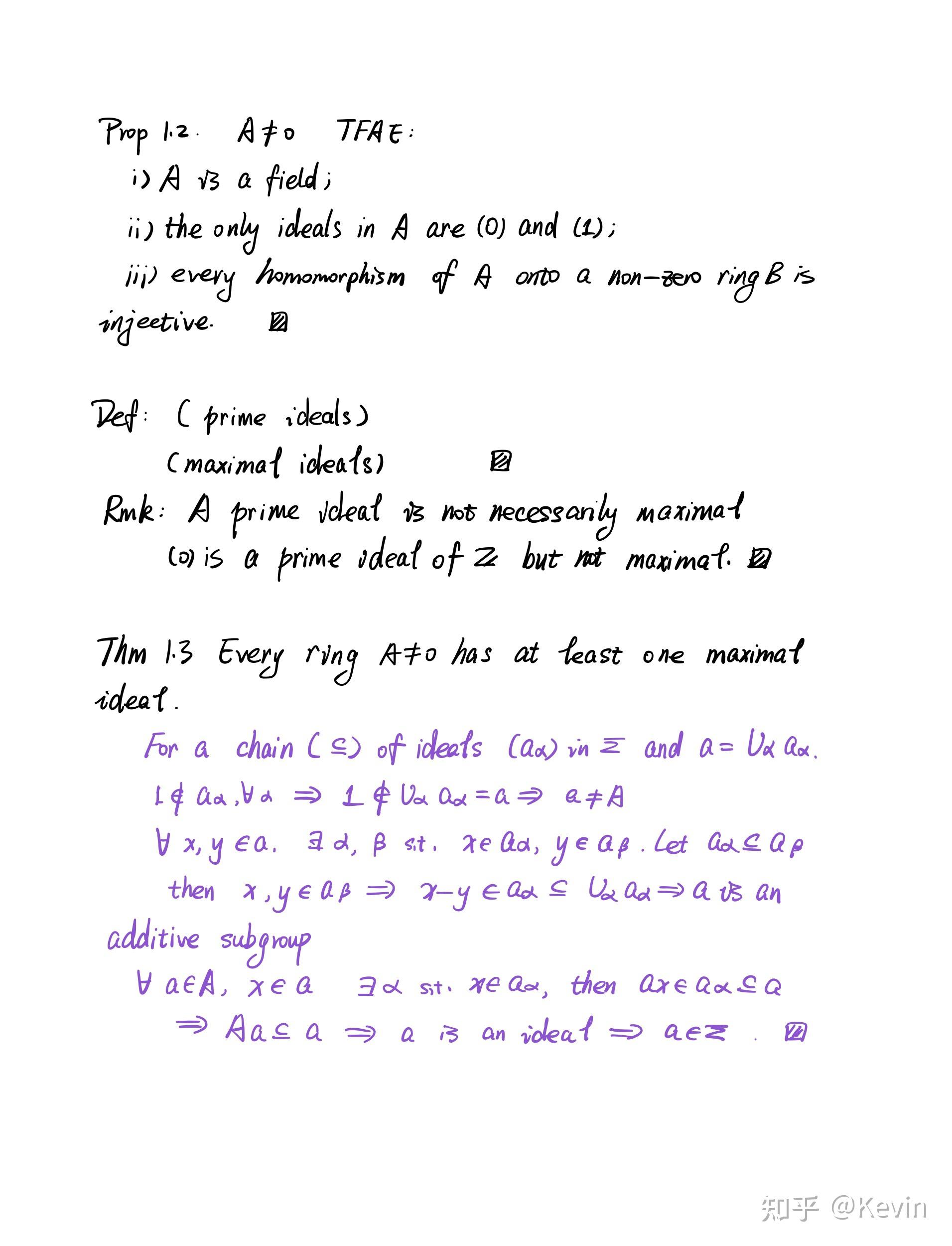 Atiyah&MacDonald Commutative Algebra笔记chap1 - 知乎