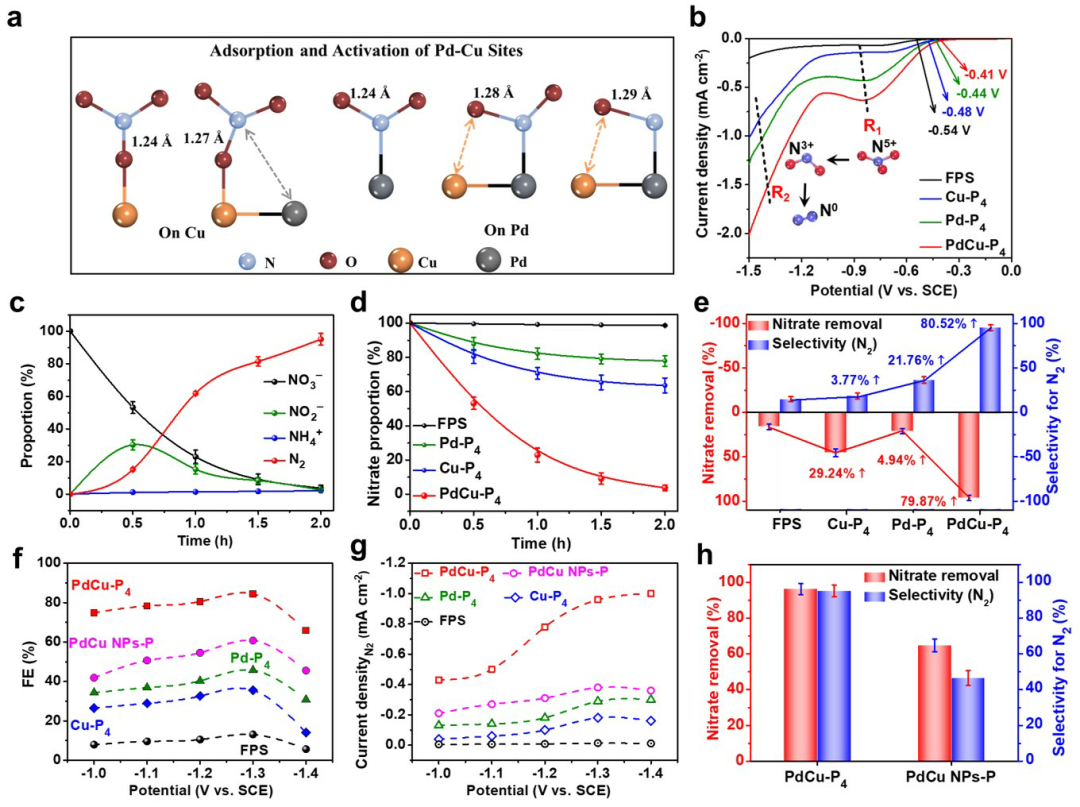 同济大学赵国华团队Angew: 构建磷烯锚定双原子PdCu活性位点用于硝酸盐还原实现N≡N成键完全脱氮 - 知乎