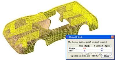 【操作手册】Moldex3D 2023模流分析前后处理&整合工具之Moldex3D Mesh-三. 图标功能（3. 从表面网格建构实体网格） - 知乎
