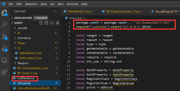 UE4下UnLua初使用和Lua调试 - 知乎