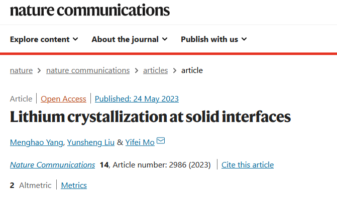 《Nat. Commun.》：固体界面处的锂结晶 - 知乎