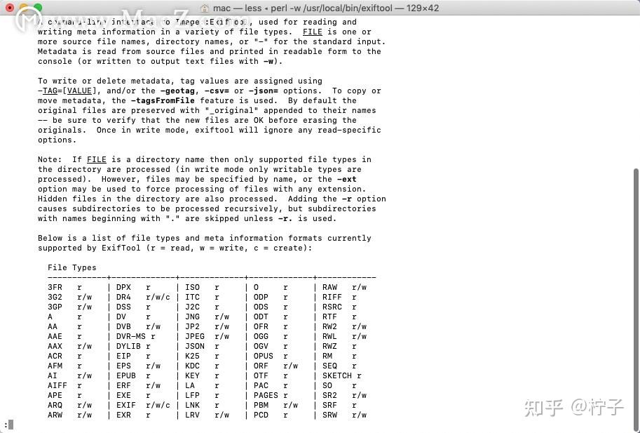 ExifTool for Mac(exif信息查看工具) - 知乎