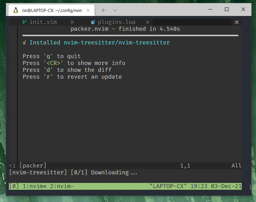 Neovim 代码高亮插件 nvim-treesitter 的安装与配置