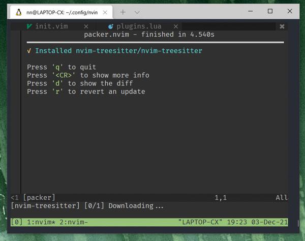 Neovim 代码高亮插件 nvim-treesitter 的安装与配置