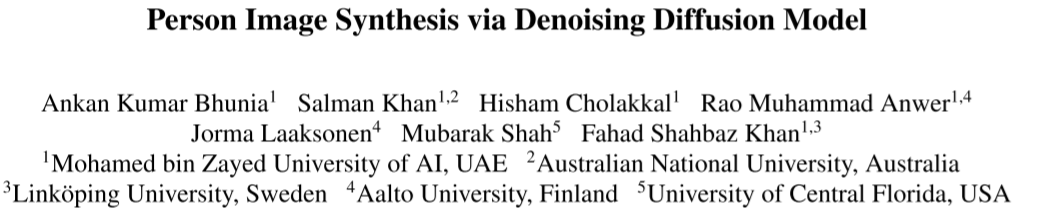 Person Image Synthesis via Denoising Diffusion Model (PIDM) - 知乎