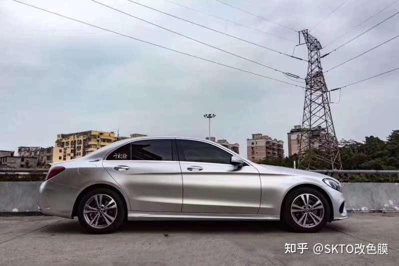 质感保镖 气质拉满，SKTO电光金属银改色膜-奔驰C200L - 知乎