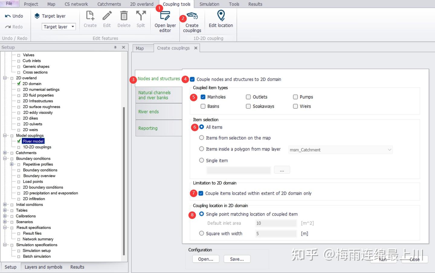 MIKE+ 中管网河道二维地形耦合操作设置之 outlet coupling - 知乎