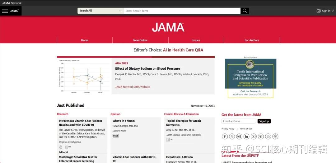 王编辑解刊：解读医学领域的四大Top期刊中的《JAMA》 - 知乎
