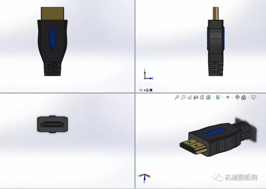 【工程机械】HDMI接口模型3D图纸Solidworks设计 - 知乎