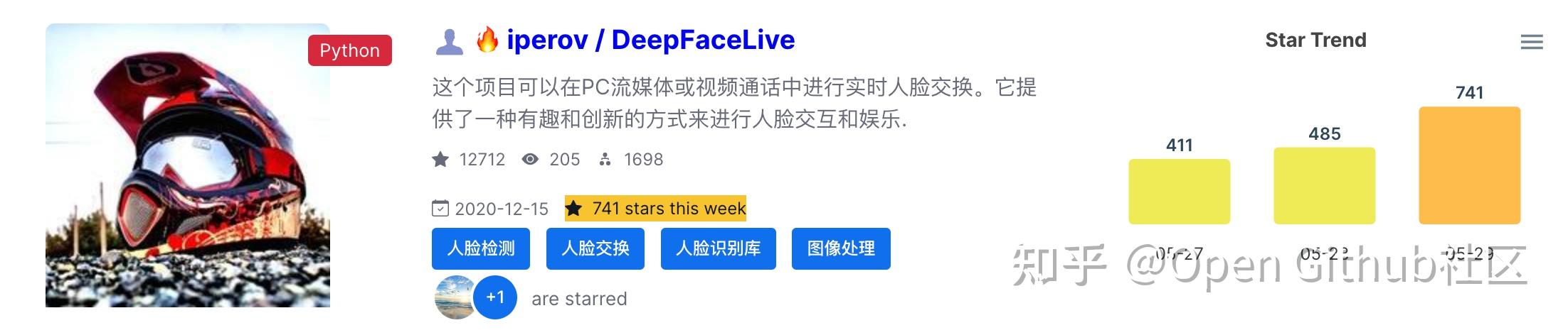 Github 5月周榜-12.7k Star🌟的开源项目:DeepFaceLive 实时人脸交换 - 知乎