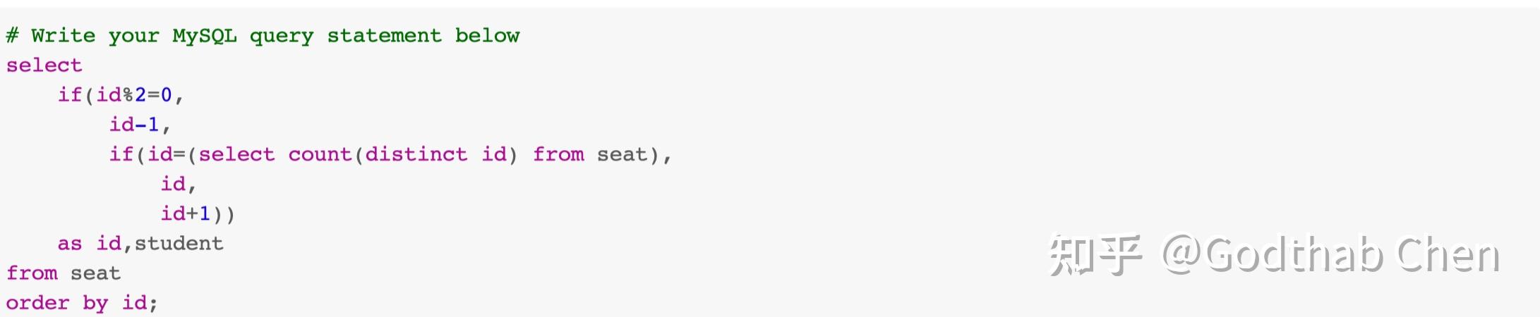 sql leetcode 626 换座位 - 知乎