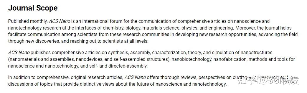 期刊分析 | ACS Nano：材料科学顶级期刊，发文量多且稳定，国人友好 - 知乎