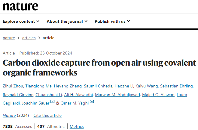 共价有机框架（COF），最新Nature！ - 知乎
