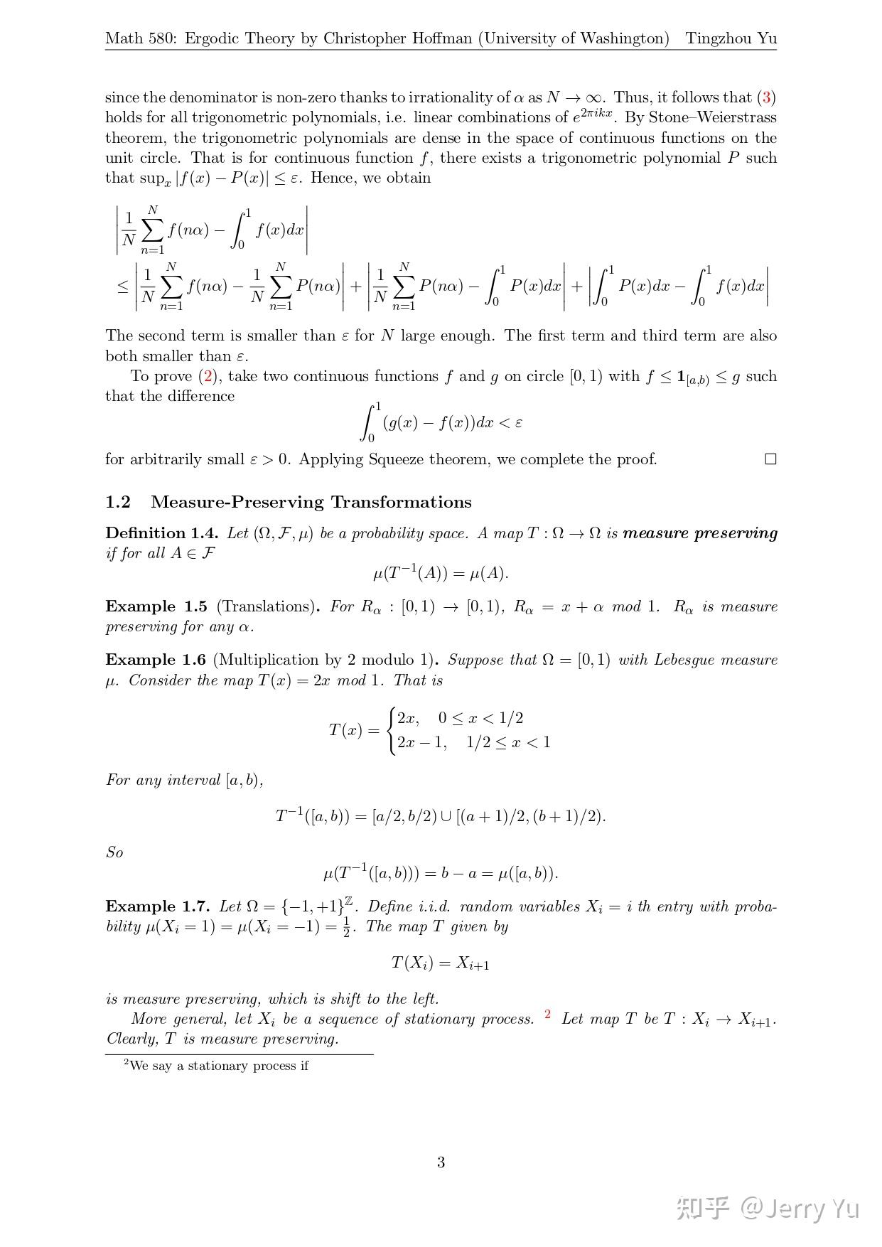 遍历论(Ergodic theory)讲义 Week 1 - 知乎