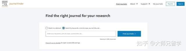 免费选刊工具——Elsevier Journal Finder - 知乎