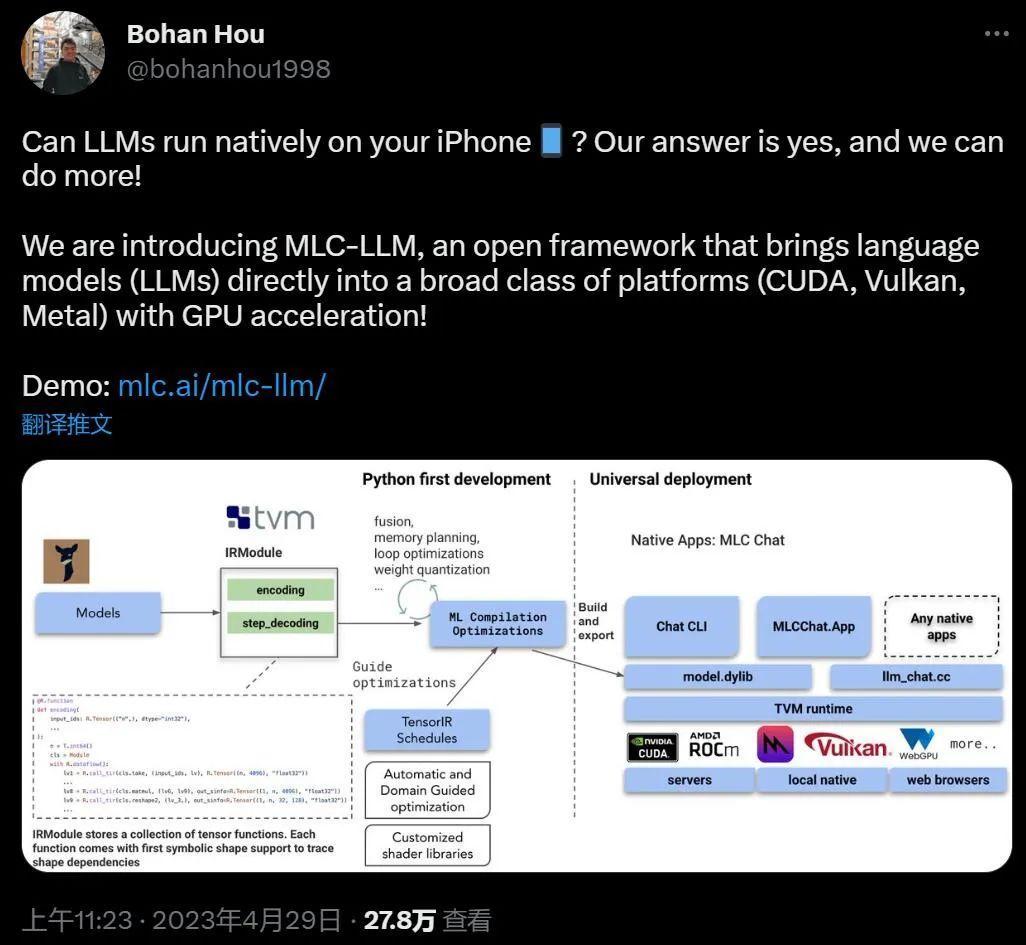 陈天奇：我的 iPhone可以跑大模型了！ - 知乎