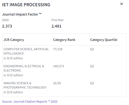 影响因子稳定增长，图像处理方向受认可的优秀期刊IET Image Processing - 知乎
