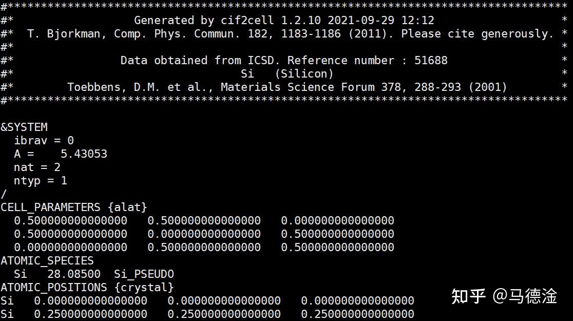 安装一些晶体结构格式转换工具(一）cif2cell - 知乎