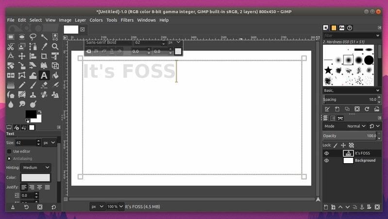 在 GIMP 中如何在文本周围添加边框 - 知乎