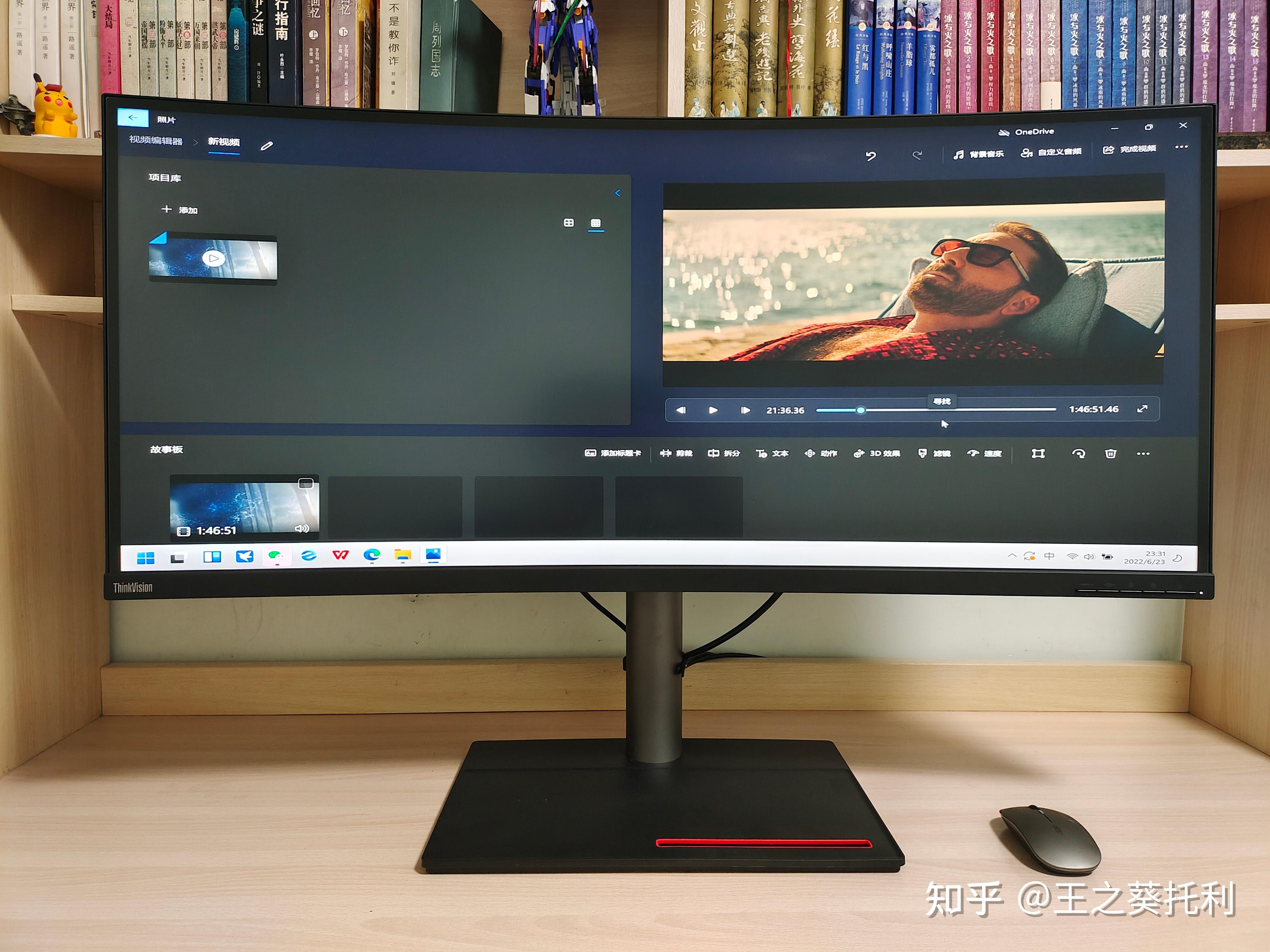 迄今为止用过最高端的显示器：联想ThinkVision P40w上手体验及测评，一款40英寸的超宽曲面显示屏~