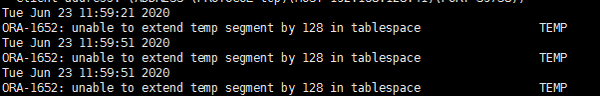 ORA-1652: unable to extend temp segment by 128 in tablespace TEMP解决 - 知乎