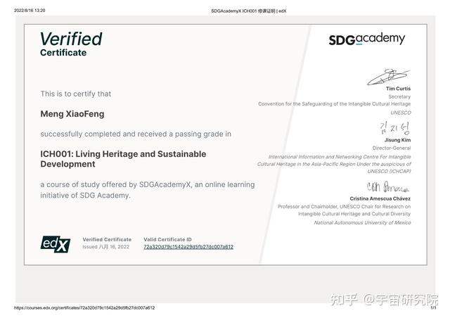 艺术家孟晓峰通过联合国SDG Academy 非物质文化遗产课程认证 - 知乎