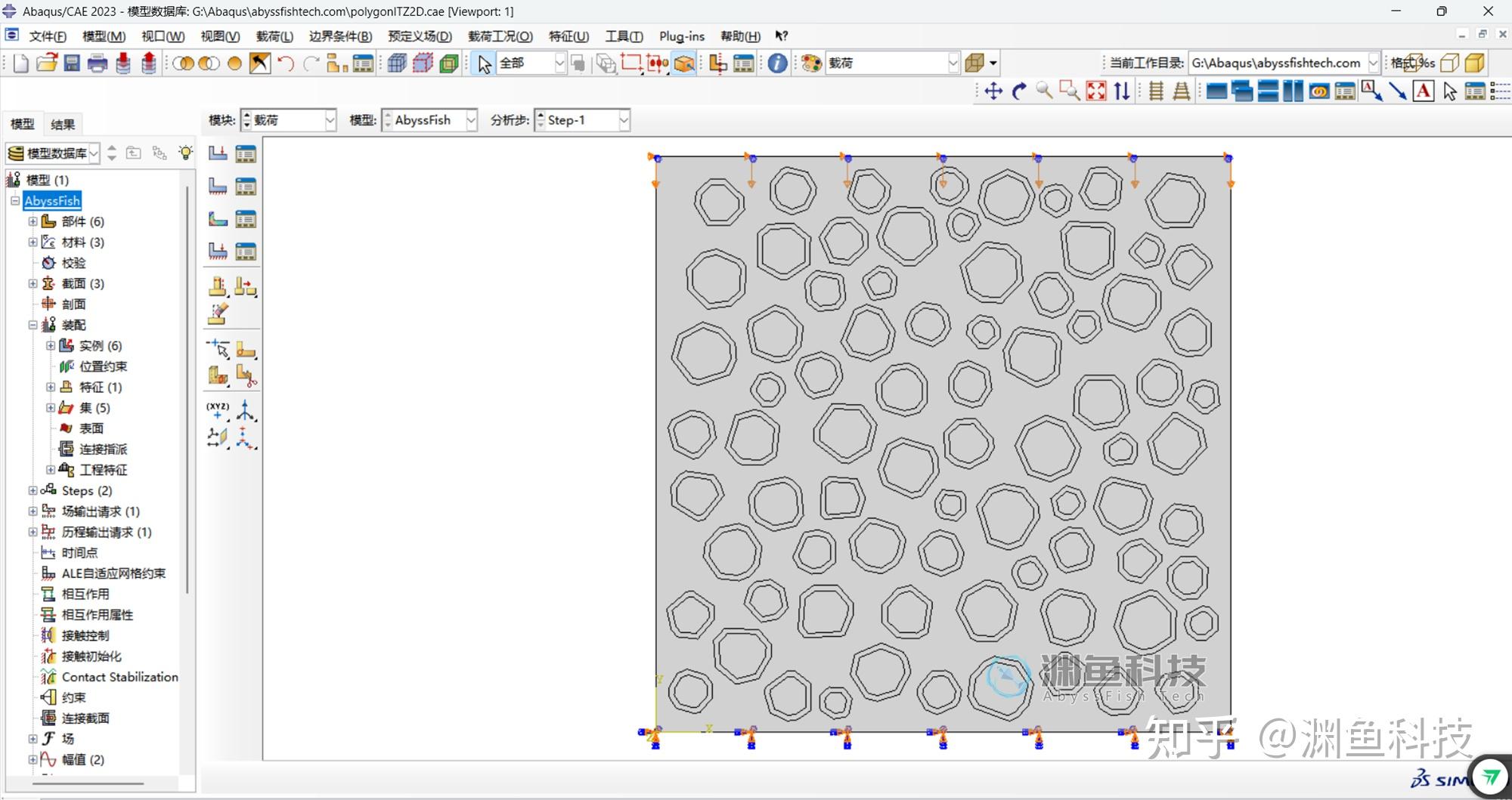 ABAQUS随机多边形骨料及ITZ细观混凝土CDP模型 - 知乎