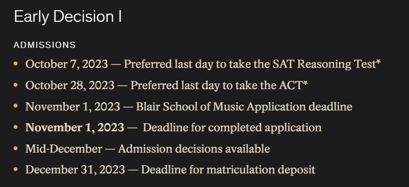 美国留学 | 2024美本TOP30大学EA/ED/RD申请时间汇总！ - 知乎