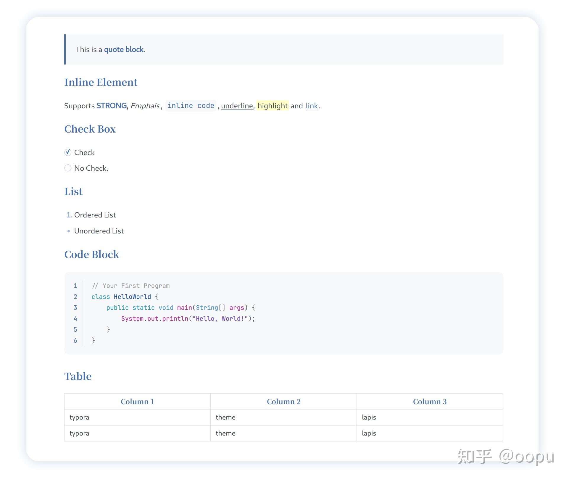 一款非常适合日常笔记的 Typora 主题 - 知乎